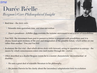 Durée Réelle : microphysical indetermination : creative emergence | PPT