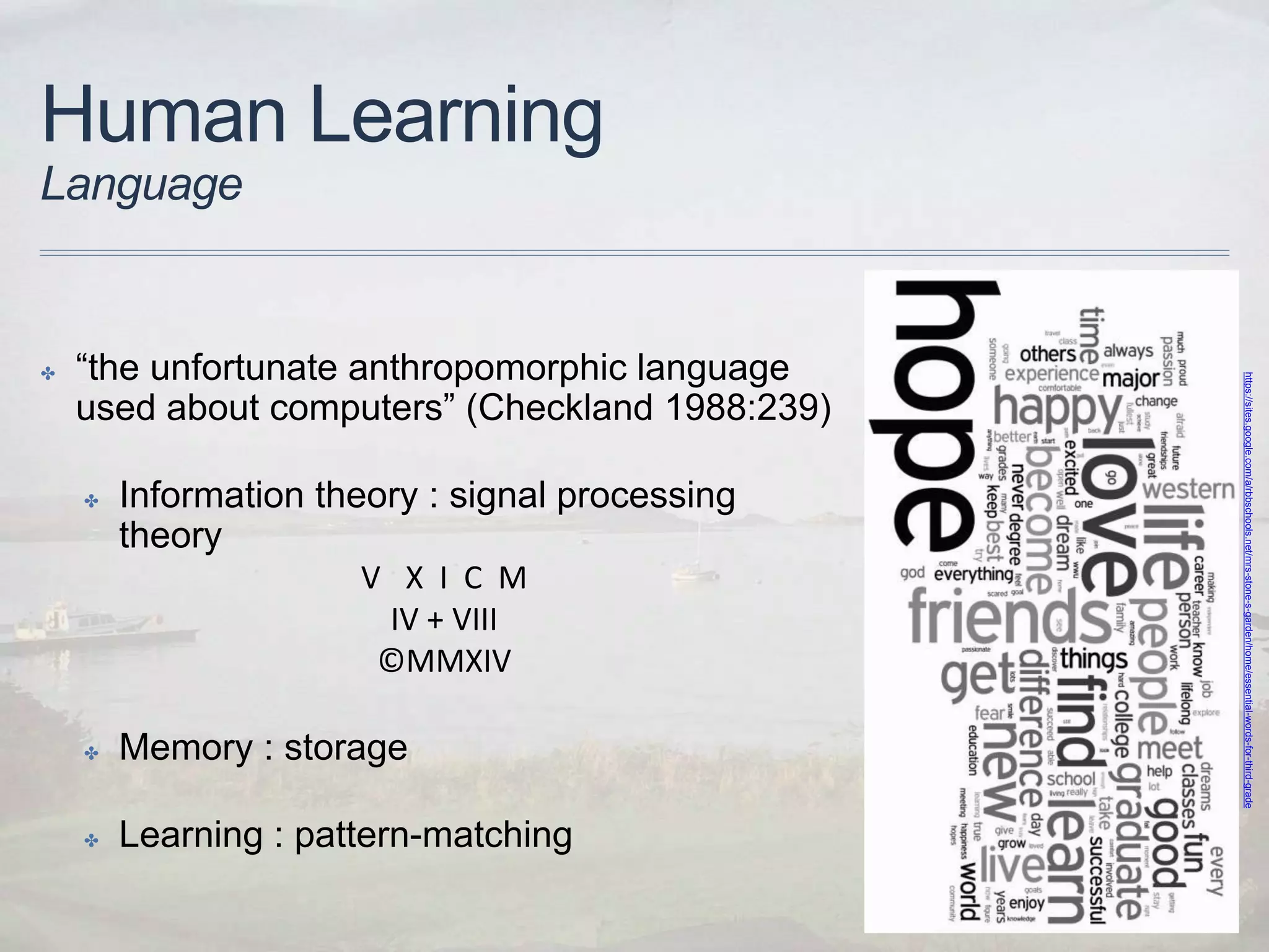 Matter and Memory and Deep Learning | PPT