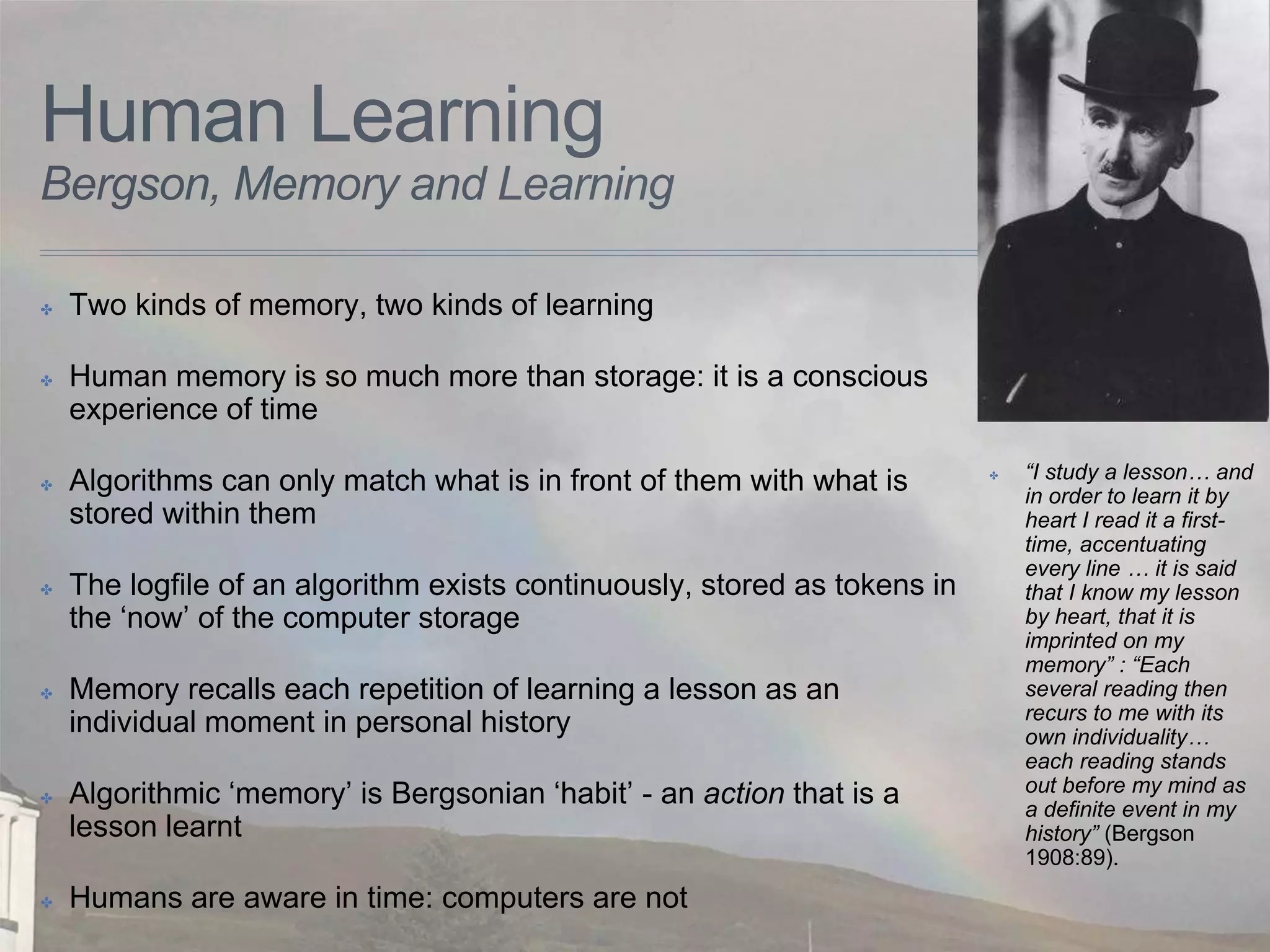 Matter and Memory and Deep Learning | PPT