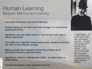 Matter and Memory and Deep Learning | PPT