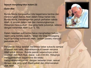 Berguru kepada bunda maria | PPTX