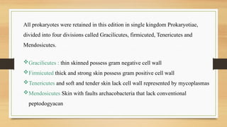 Bergys manual Bacteria used for bacteriaal classification | PPTX