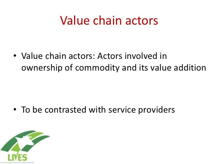 Value chain concepts: Perspective from LIVES