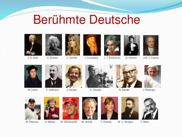 Berühmte deutsche - prezentacja
