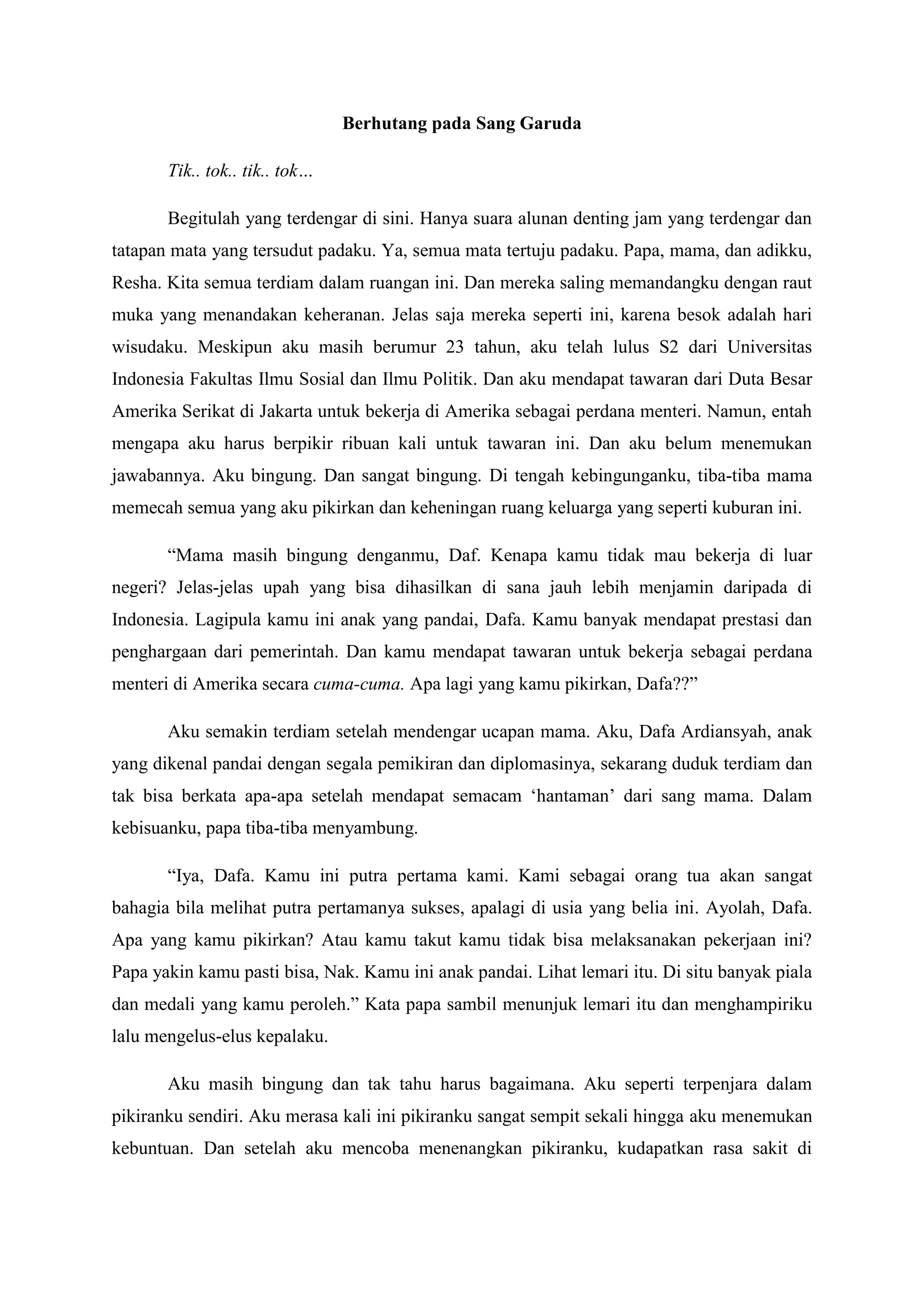 Berhutang pada sang garuda | DOCX