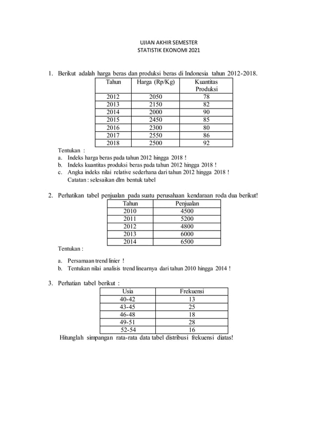 Berikut adalah harga beras dan produksi beras di indonesia tahun 2012 ...