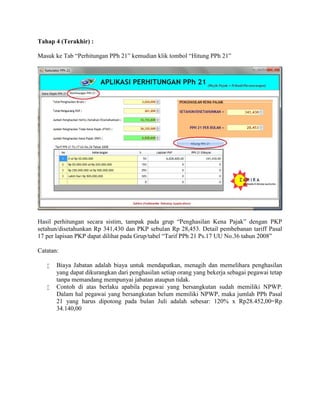 Aplikasi PPh 21 | PDF