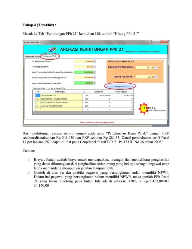 Aplikasi PPh 21 | PDF