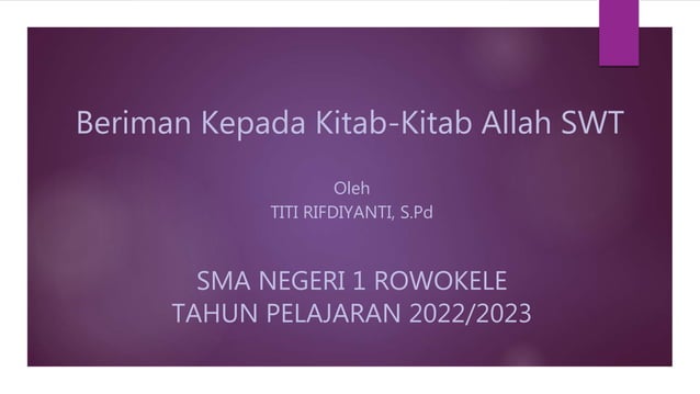 Beriman Kepada Kitab-Kitab Allah SWT.pptx
