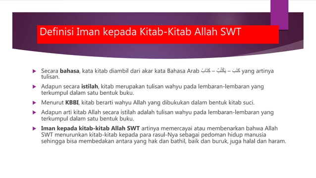 Beriman Kepada Kitab-Kitab Allah SWT.pptx