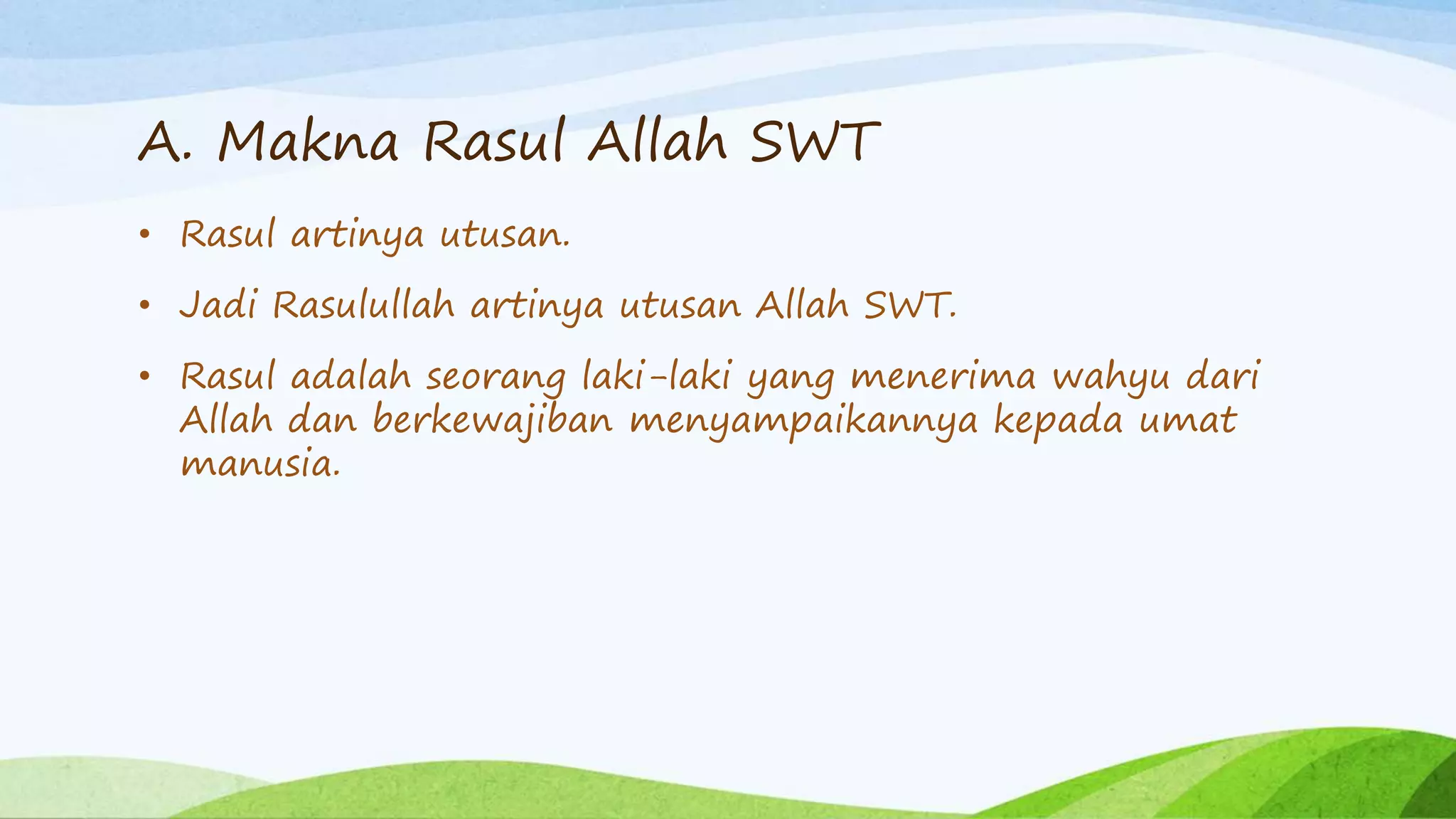Beriman kepada rasul allah swt | PPTX