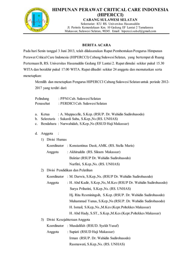 Berita acara hipercci | DOCX