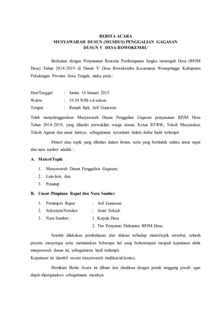 Berita acara mus. dusun | DOCX