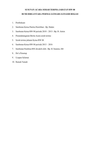 Berita acara rt | DOCX