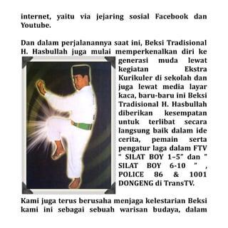Berita Silat Beksi Tradisional H Hasbullah | PDF