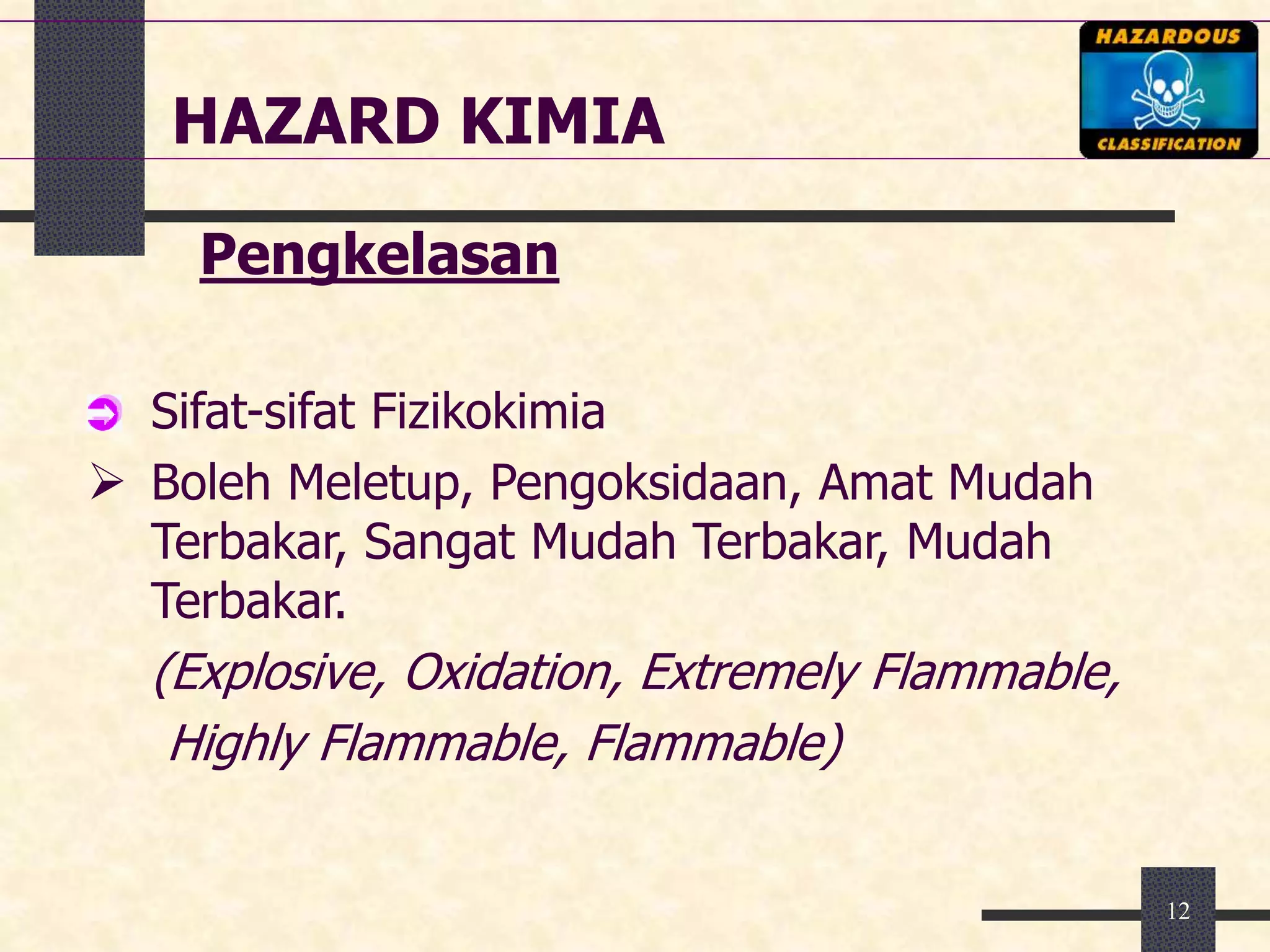 Keselamatan Semasa Mengendalikan Bahan Kimia Berbahaya | PPT