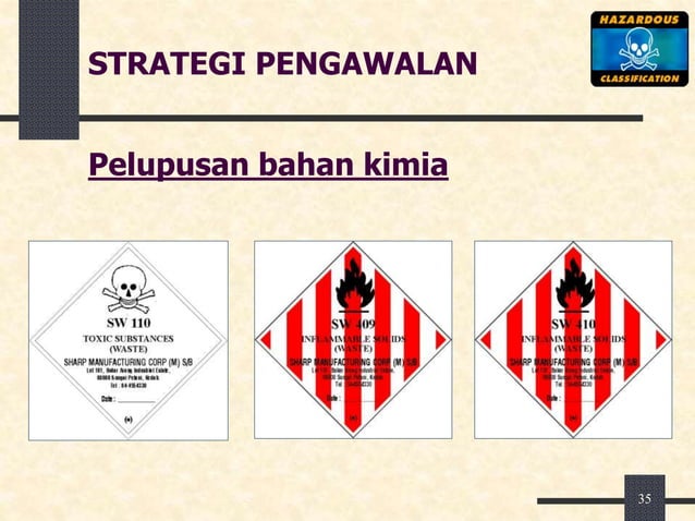 Keselamatan Semasa Mengendalikan Bahan Kimia Berbahaya | PPT