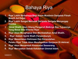 Berjihad memeranggi ujub dan riya | PPT