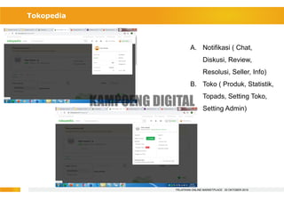 Strategi Berjualan di Marketplace Tokopedia, Bukalapak, Shopee dan Lazada | PDF