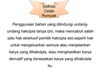 Judi DAN cetak rompak | PPT