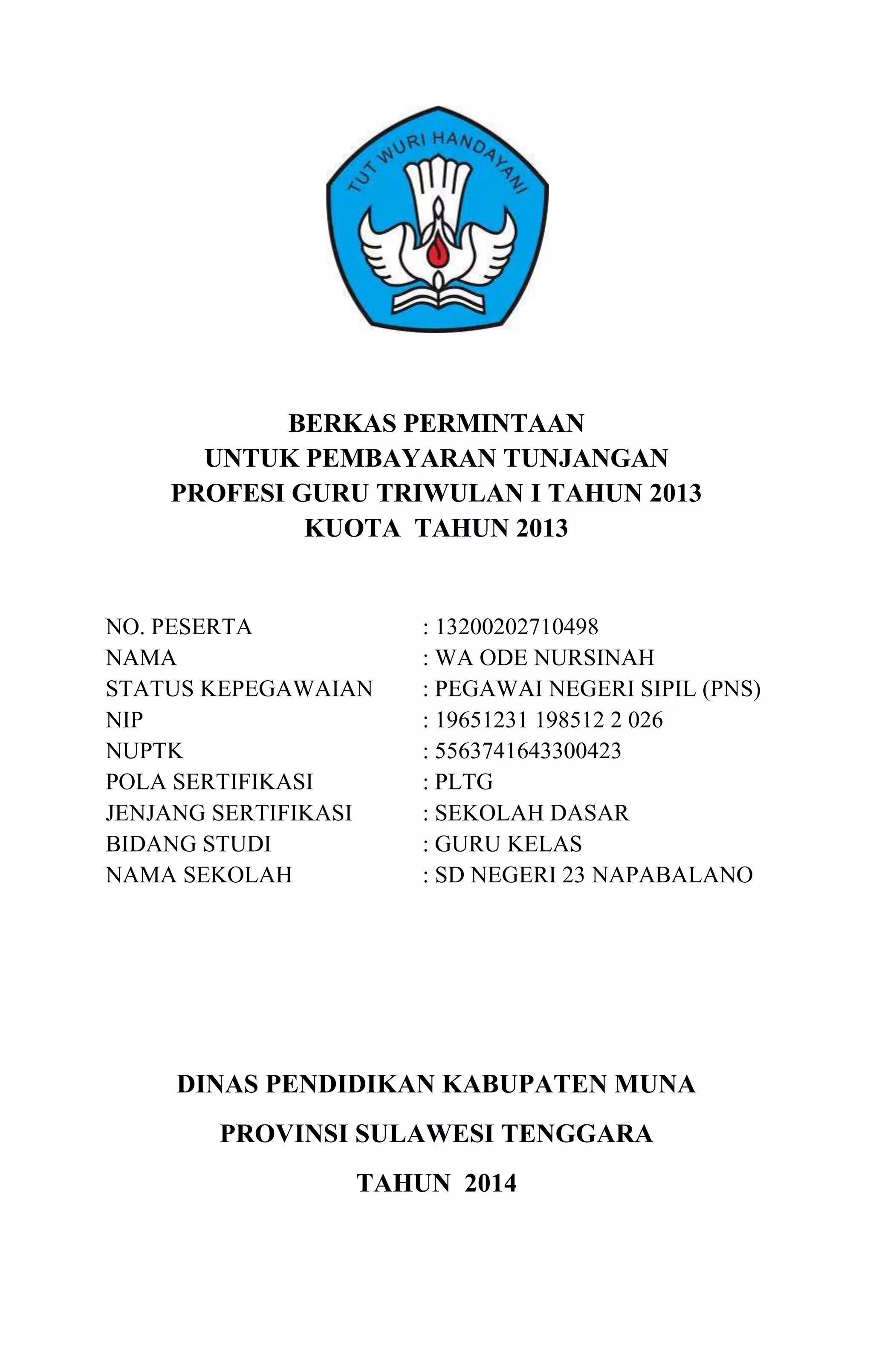 Berkas usulan penerima sertifikasi | DOCX