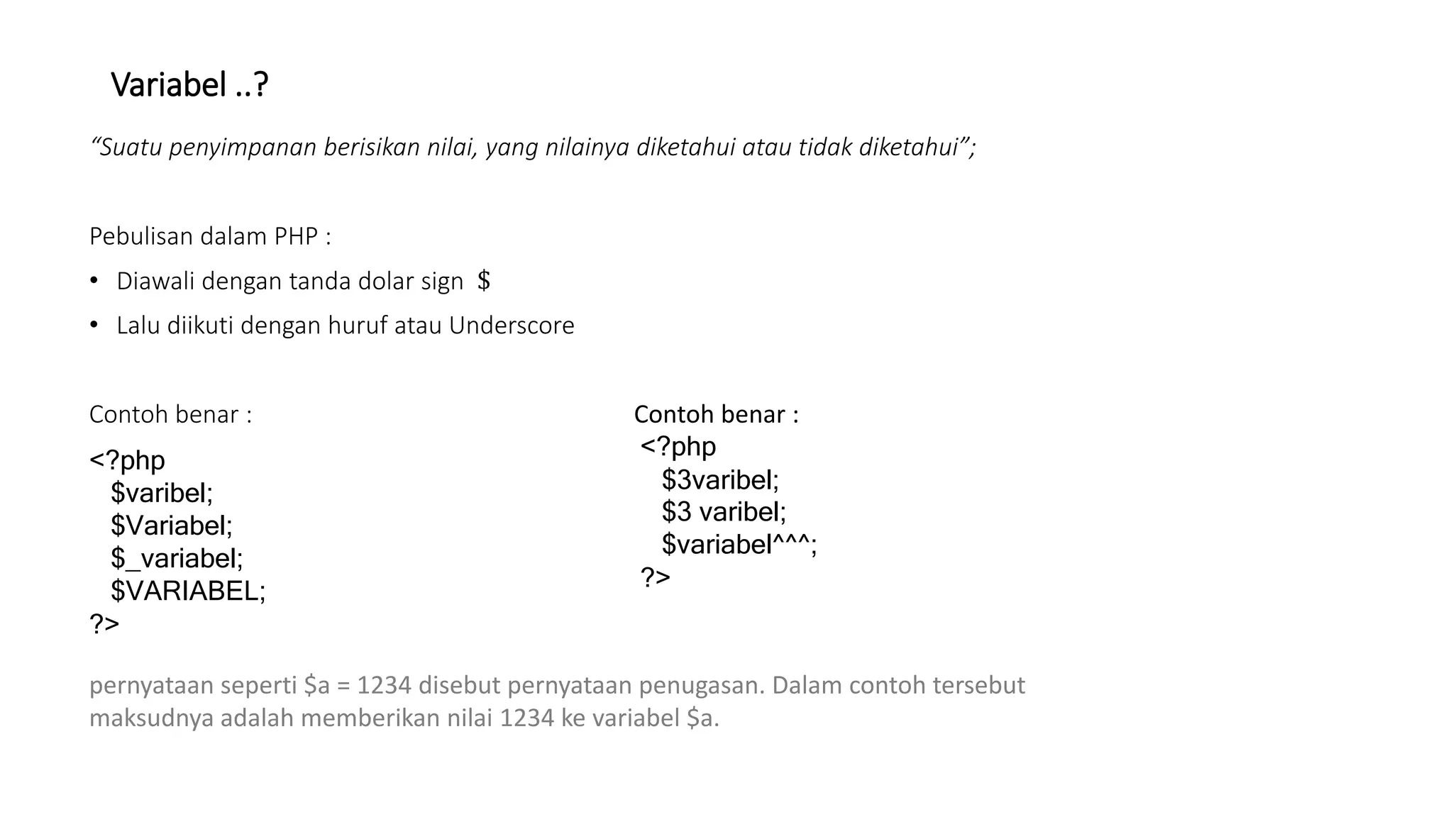 Berkenalan dengan bahasa php pemrograman web | PPTX