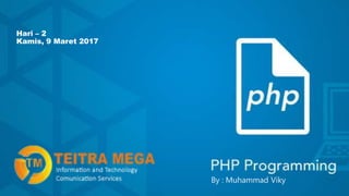 Berkenalan dengan bahasa php pemrograman web | PPTX