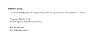 Berkenalan dengan bahasa php pemrograman web | PPTX