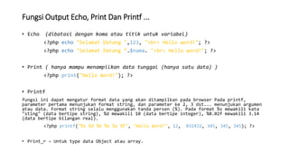 Berkenalan dengan bahasa php pemrograman web | PPTX