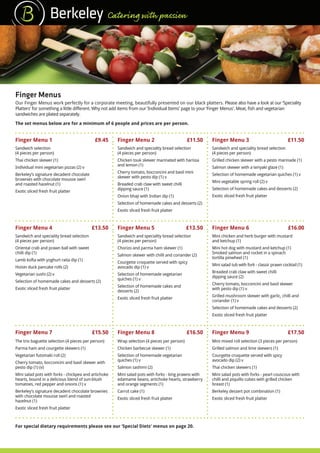 Berkeley catering finger menus | PDF