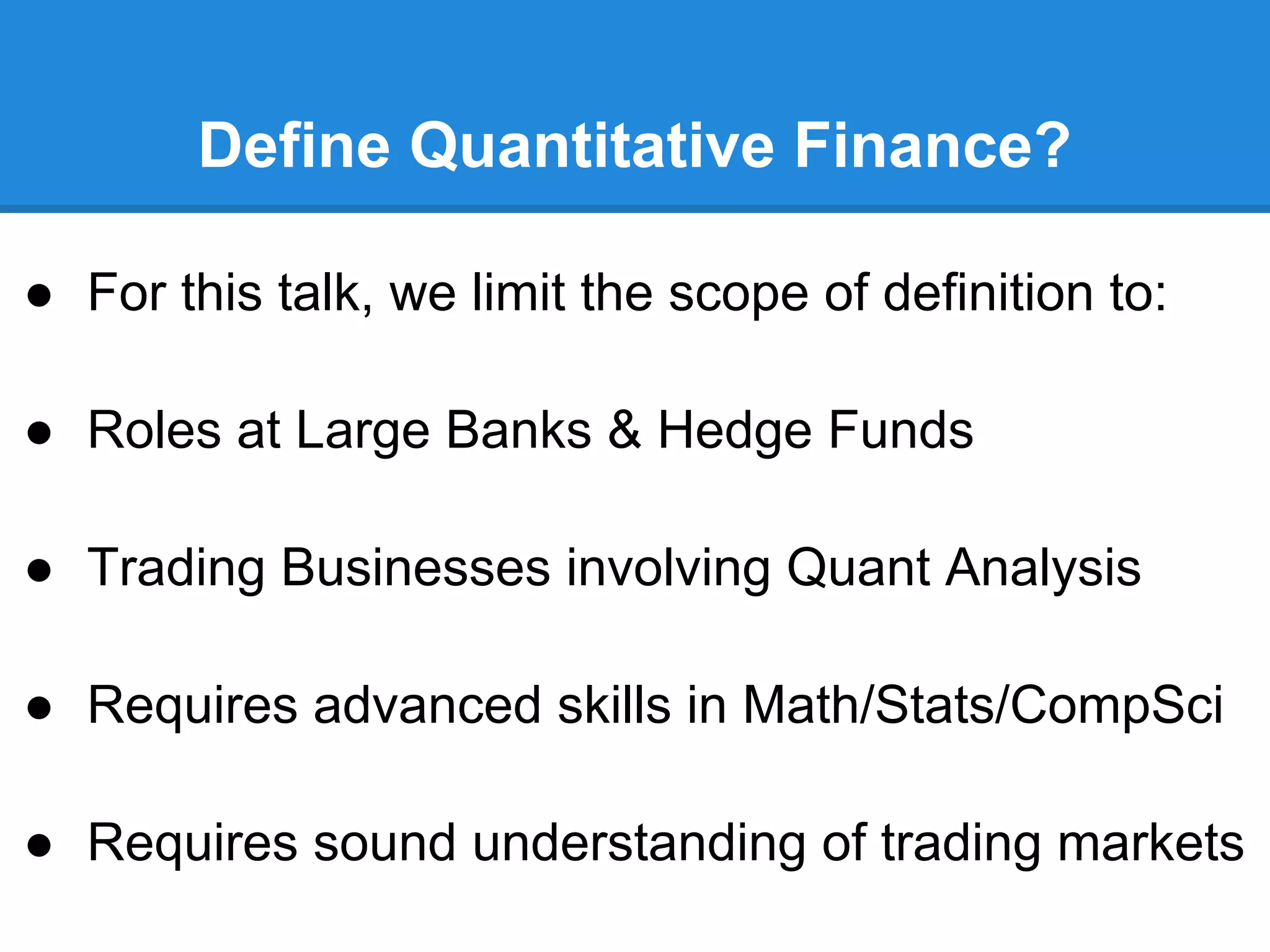 Berkeley Financial Engineering - Guidance on Careers in Quantitative ...