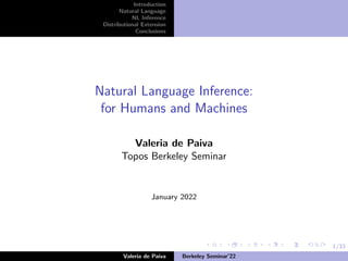 Natural Language Inference: for Humans and Machines | PPT