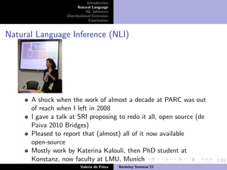 Natural Language Inference: for Humans and Machines | PPT
