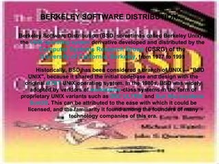 Berkely unix | PPT