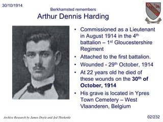 Berkhamsted School Remembers The Fallen | PPT