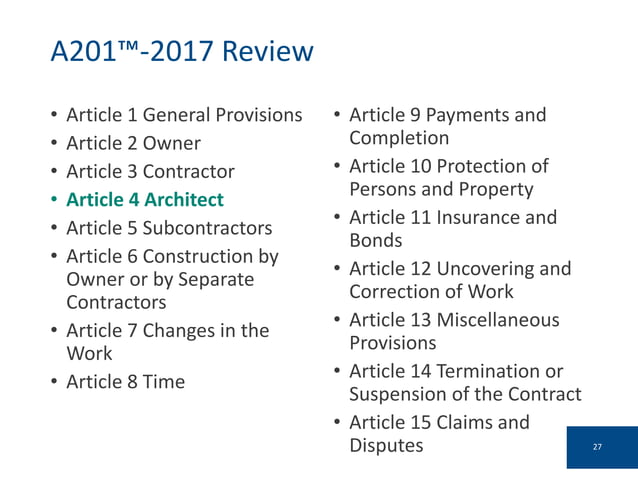 Understanding AIA Document A201-2017, General Conditions of ...