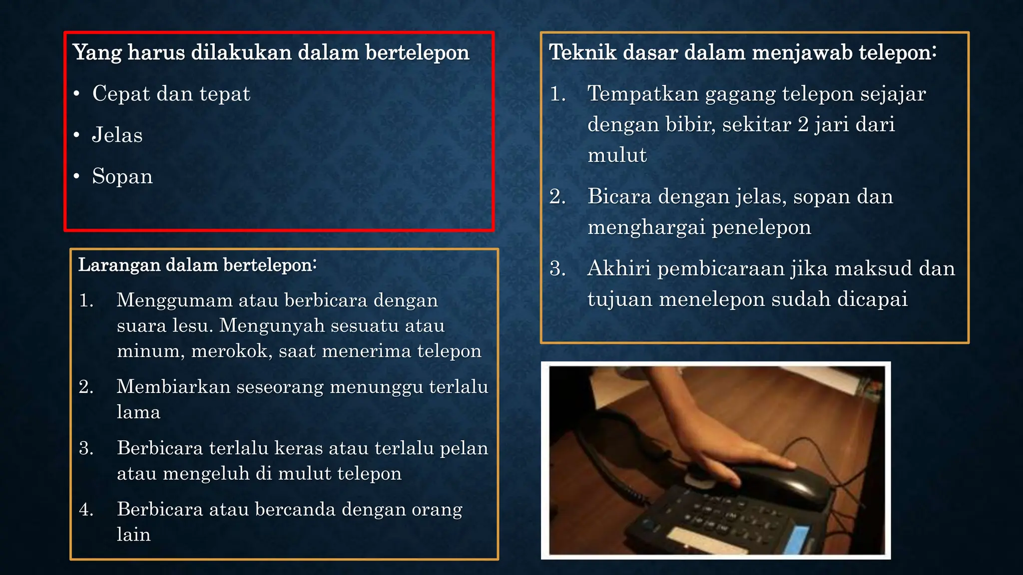 Front Office : Berkomunikasi melalui Telepon | PPTX