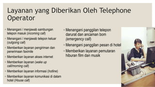 Front Office : Berkomunikasi melalui Telepon | PPTX