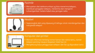 Front Office : Berkomunikasi melalui Telepon | PPTX