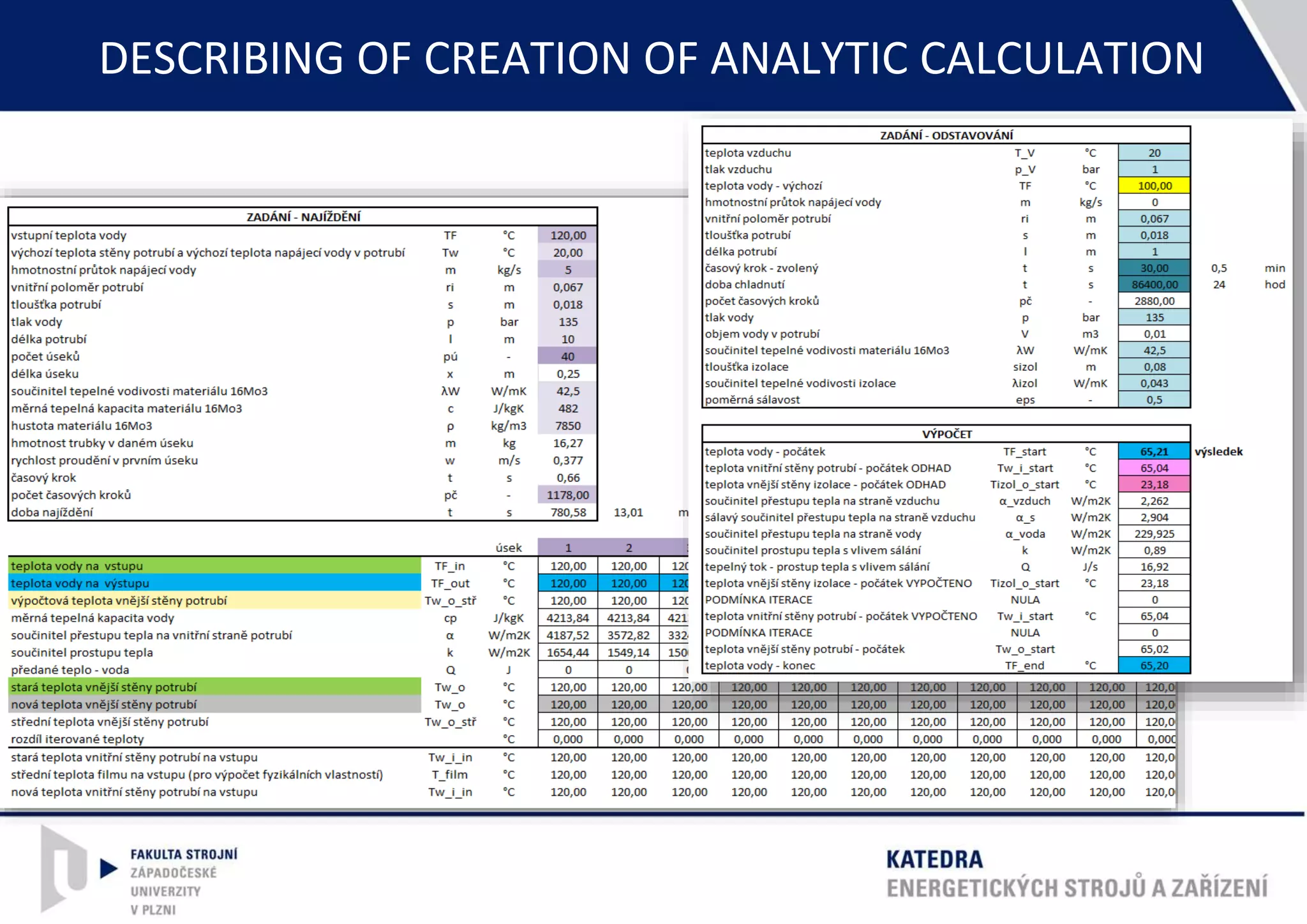 Berková E. - Algorithm of unsteady 1d calculation for feed water temperature analysis in ...