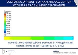 Berková E. - Algorithm of unsteady 1d calculation for feed water temperature analysis in ...