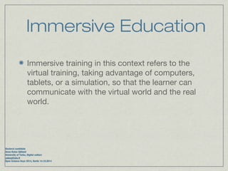 Linked Open Data and Immersive Education | PPT