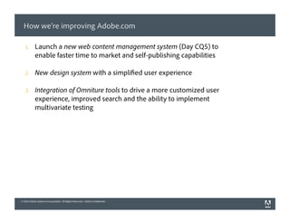 Adobe.com Redesign: Powered by Day CQ5 | PDF | Technology & Computing