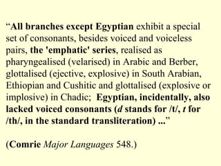Egyptian Emphatic Consonants | PPT