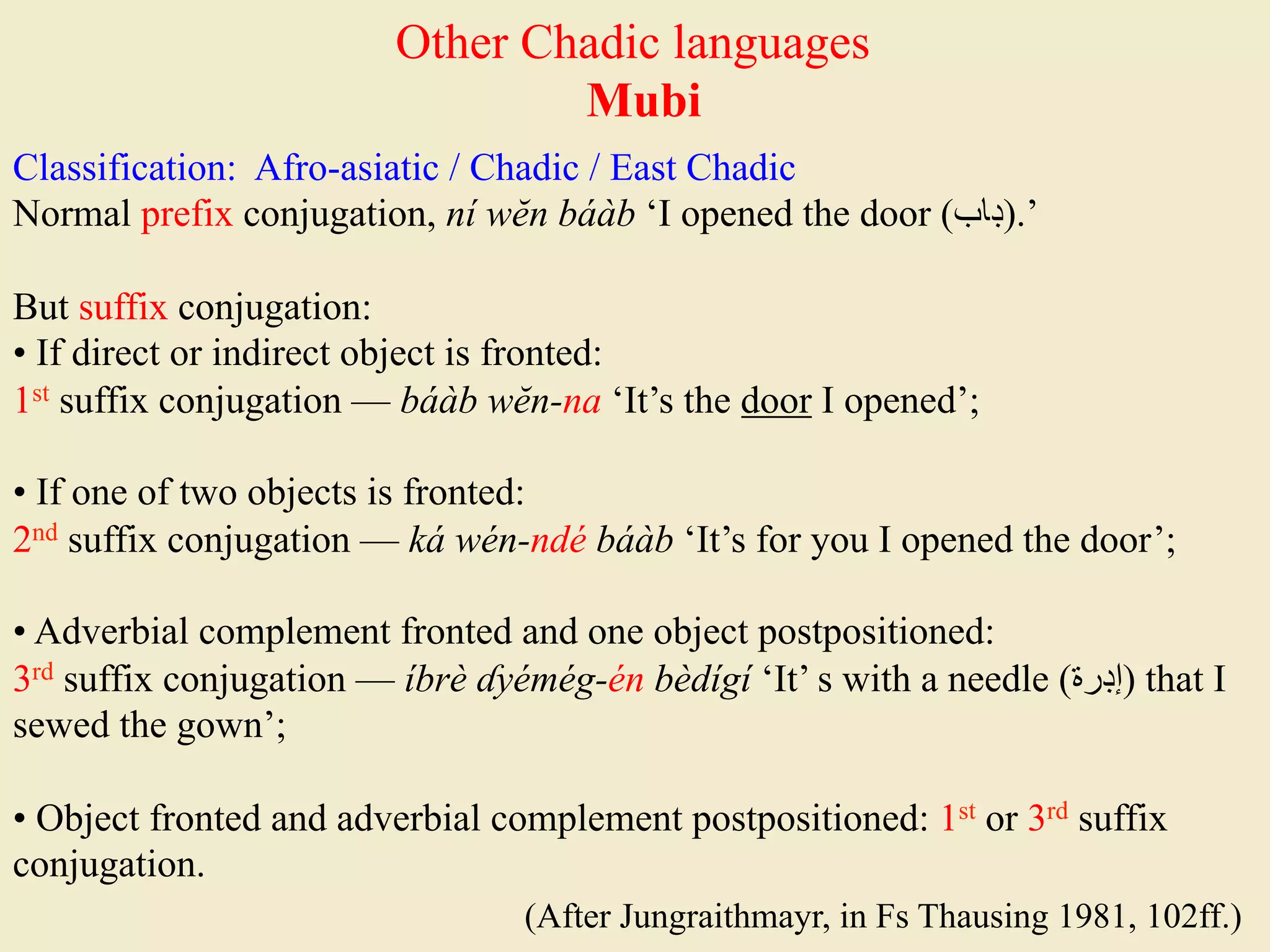 Second Tenses in Egyptian-Coptic and Some Other African Languages | PDF