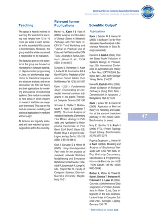 Berlin center for genome based bioinformatics koch05 | PDF