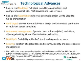 OpenCloudware: the Cloud application lifecycle management platform | PPT