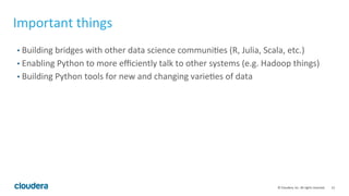 Python Data Ecosystem: Thoughts on Building for the Future | PPT