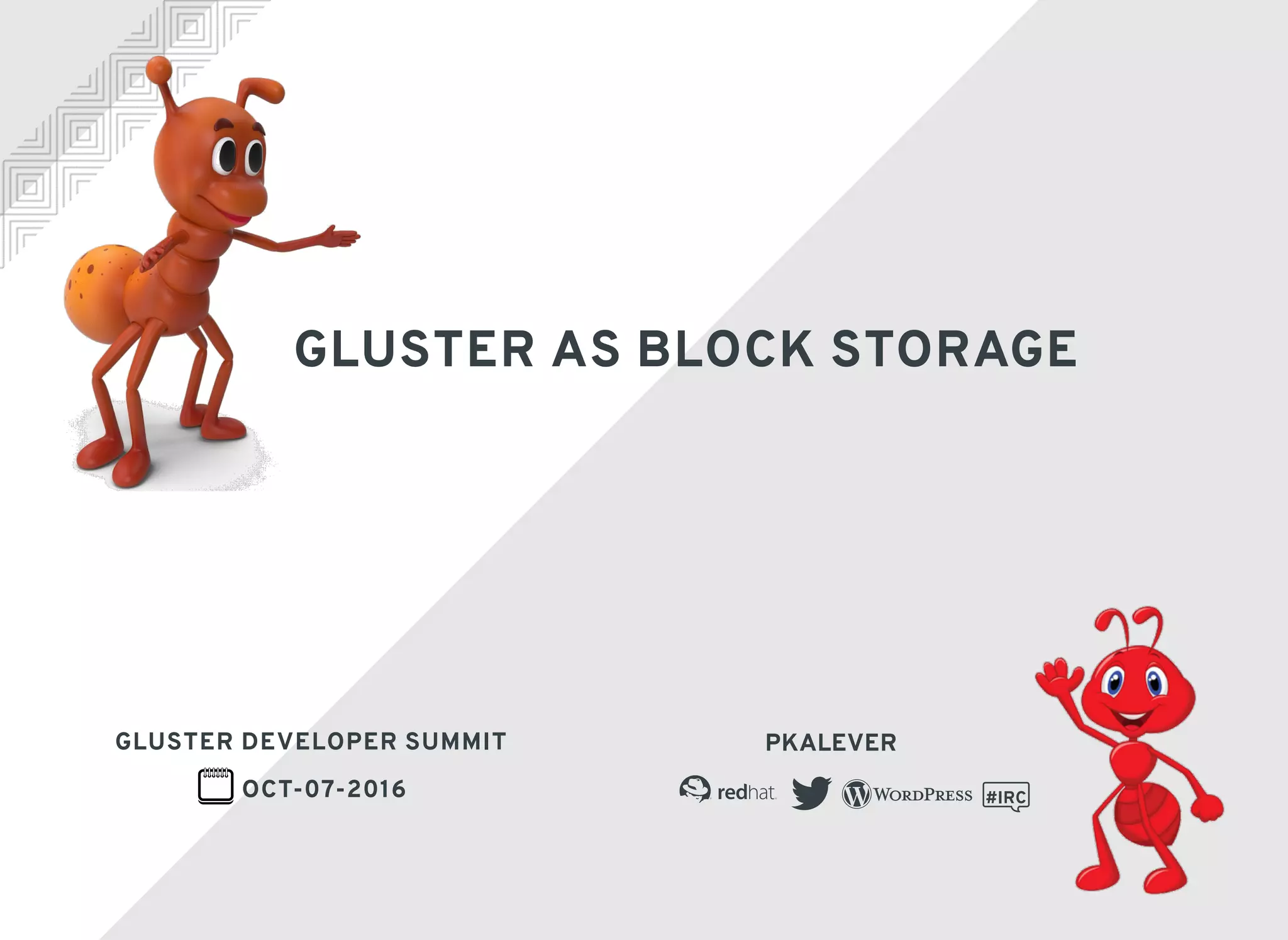 Gluster as Block Store in Containers | PDF