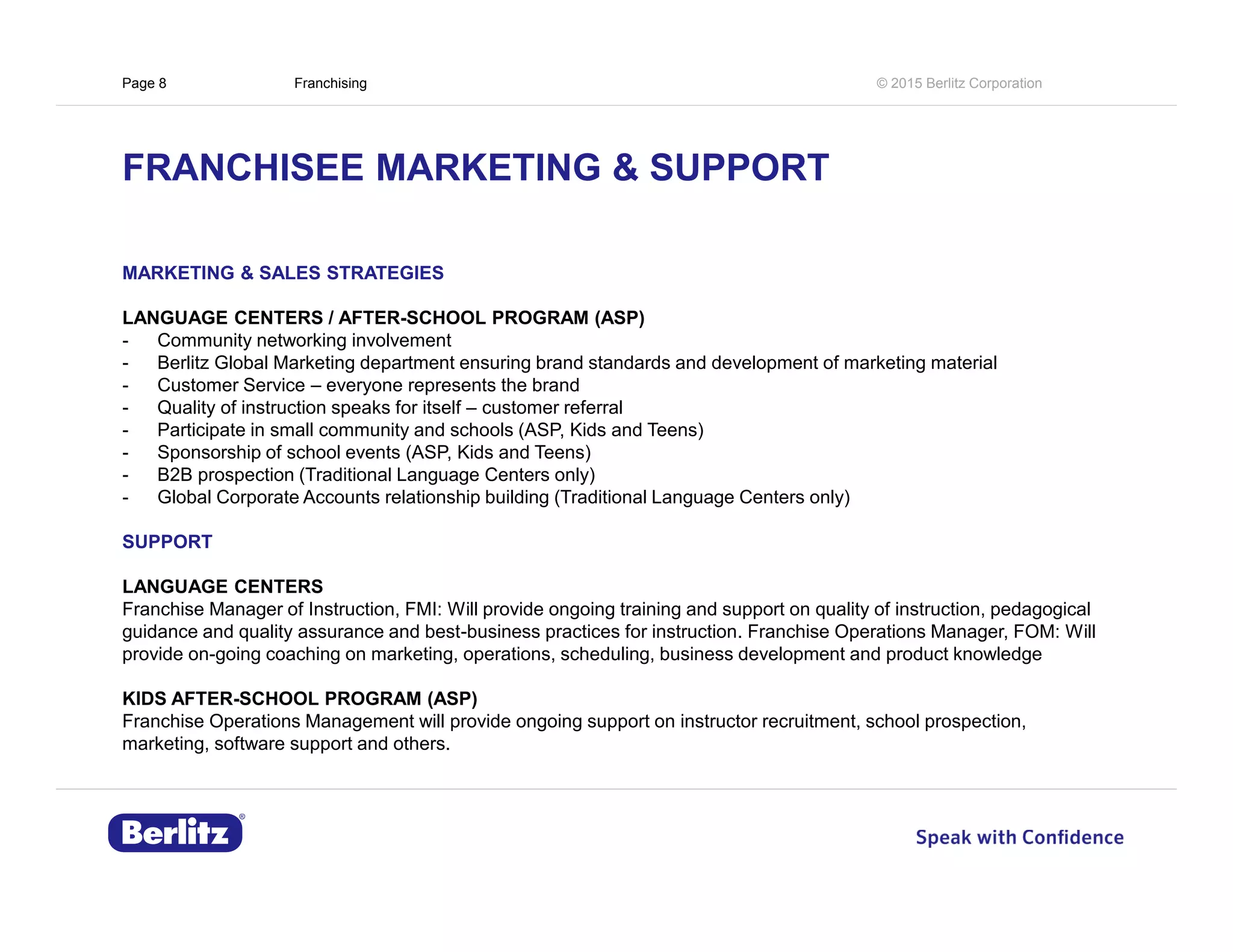 Berlitz Franchise Models | PDF | Large Business | Business